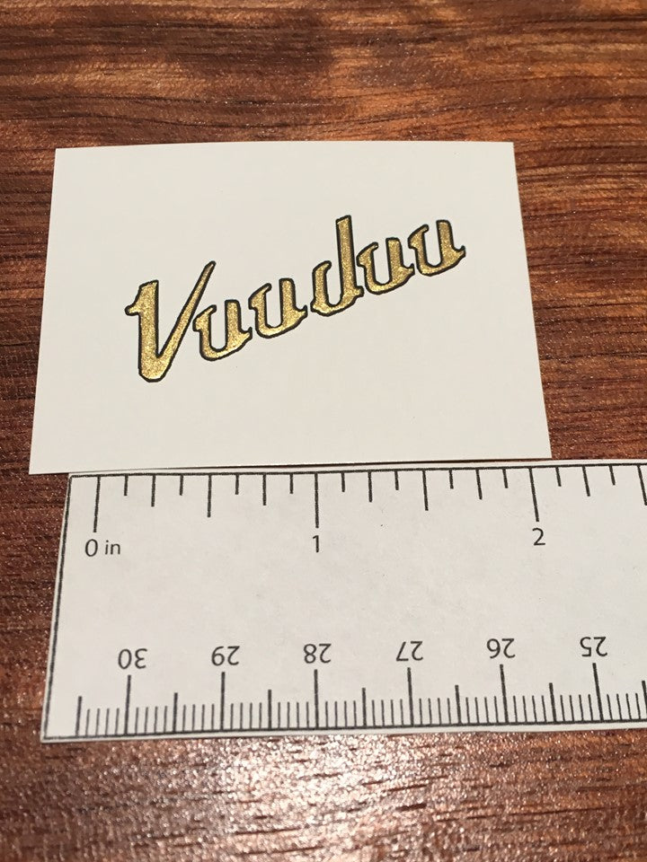 Voodoo Gibson Style Waterslide Headstock Decal. Metallic Color Fills ...